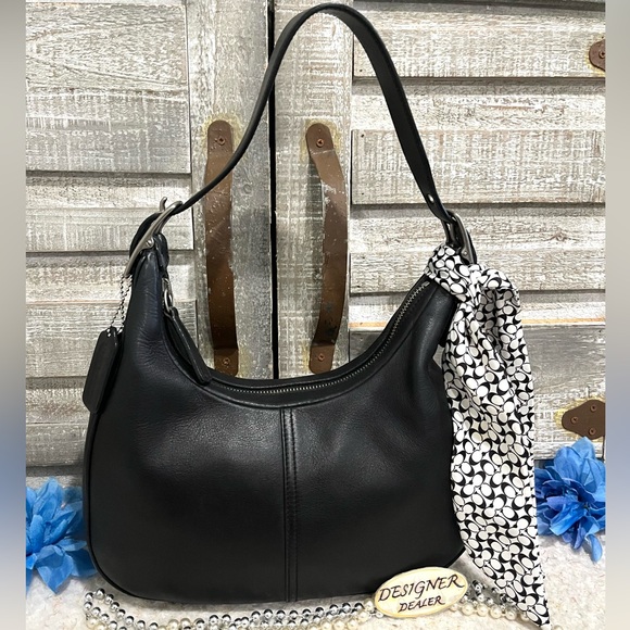 Coach | Bags | Coach Vintage Zoe Black Leather Hobo 9342 Vgc | Poshmark